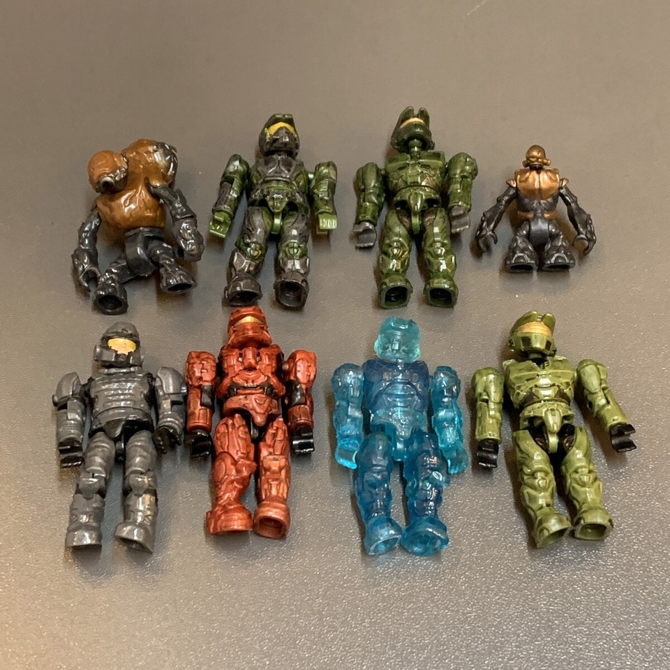 Random 45Pcs (15 Figures +30 Gun) HALO Mega Bloks CONSTRUX Unsc Elite ...