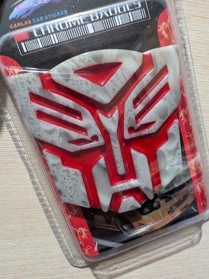 TRANSFORMERS 3D Autobots Optimus Prime Emblem Badge Car Decal 70mm x ...