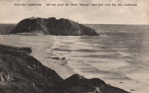 Postcard CA Point Sur Lighthouse near Big Sur California DB Vintage PC ...
