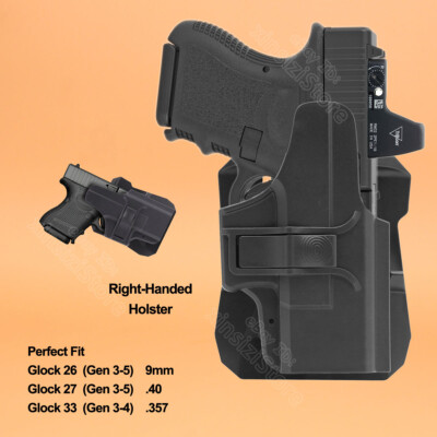G27 OWB For Glock 26 27 33 Holster gen5-1 g26 g33 gen 3 4 9mm 40 Holder ...