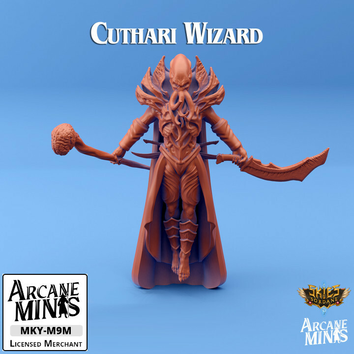 D&D Miniature Mind Flayer Wizard a Dungeons and Dragons Cuthari ...