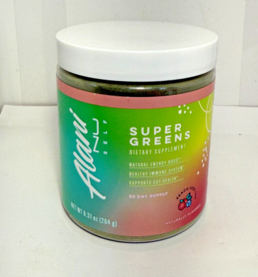 Alani NU Self Super Greens Dietary Supplement 9.31oz Peach Iced Tea ...