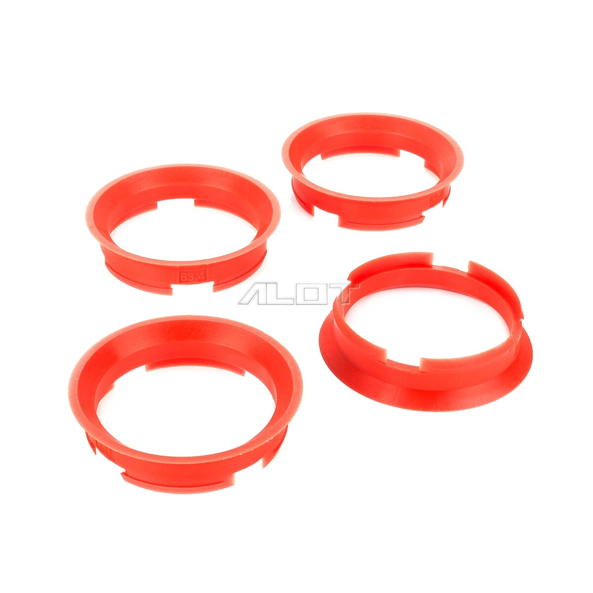 4x Distance Rings Centering for Alloy Wheels Ø 57,1 MM - Ø 63,4 Hyundai ...