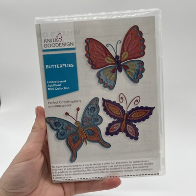 Anita Goodesign Design CD Butterflies Embroidered Additions Mini ...