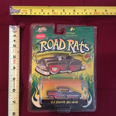 Jada Road Rats 1953 Chevy Bel Air 53 Gray Primer Rat Rod Chevrolet 1:64 ...