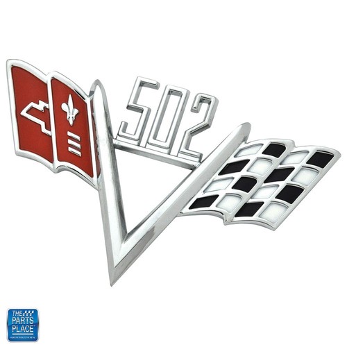 Universal Chevrolet 502 Cross Flag Emblem | eBay
