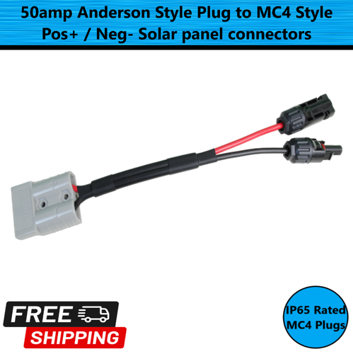 50 AMP ANDERSON PLUG TO M C 4 SOLAR PANEL CABLE WIRING ADAPTOR ...