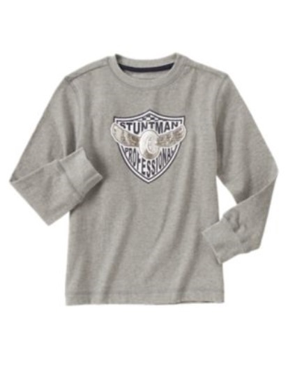 GYMBOREE JUNIOR STUNT DOUBLE Professional Stunt Man SHIELD L/S TEE 6 7 ...