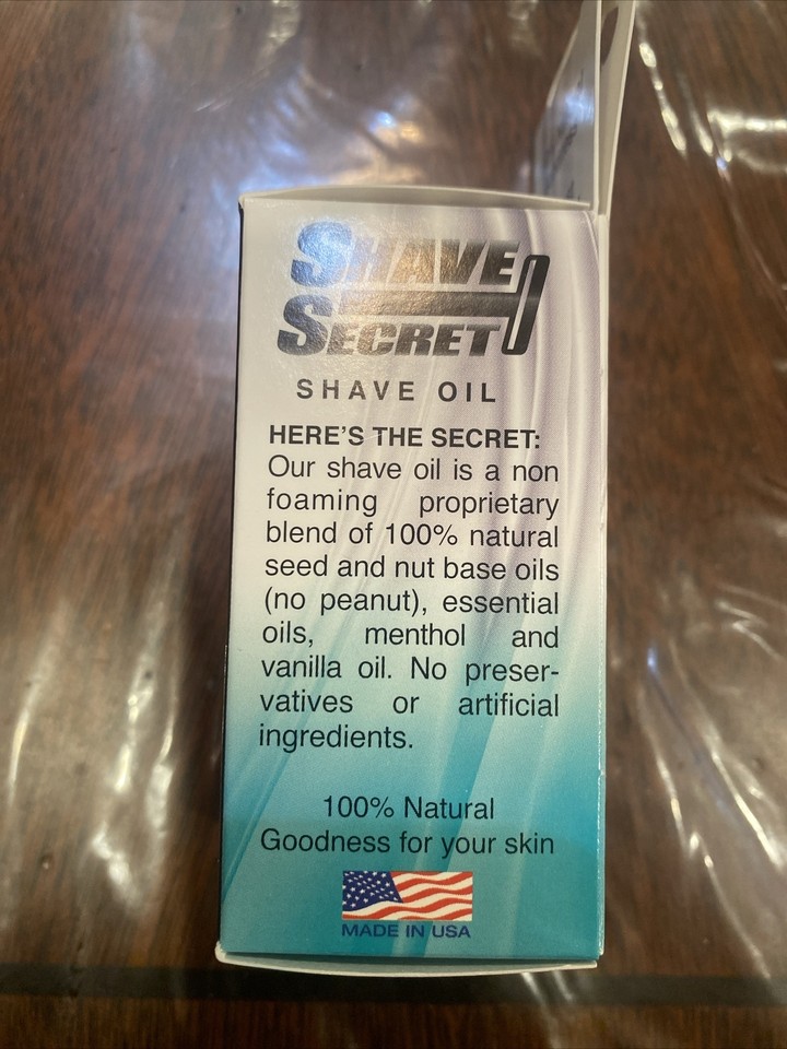 Shave Secret Shaving Oil 100% Natural Made In USA 18.75ml | eBay