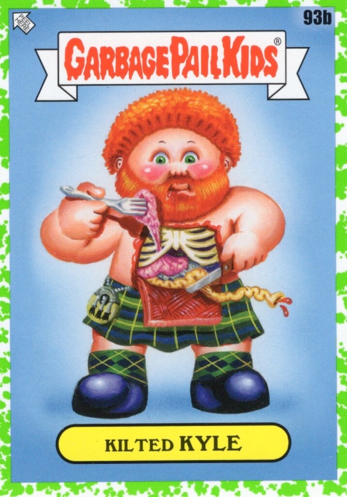 2021 GARBAGE PAIL KIDS GPK FOOD FIGHT BOOGER GREEN PARALLEL KILTED KYLE ...