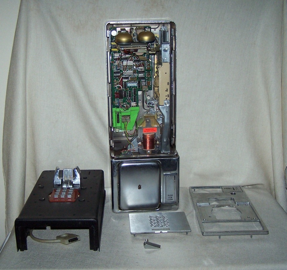 Vintage PayPhone Push Button Chrome & Black GTE Automatic parts or ...