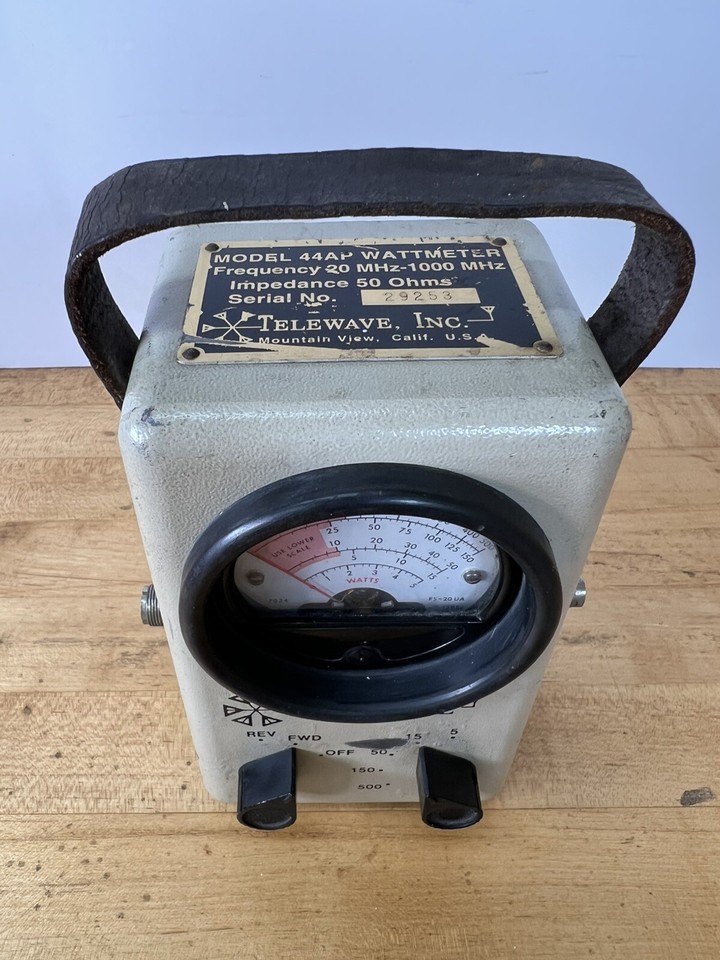 Vintage TELEWAVE 44AP RF Thruline Wattmeter Watt Reading Meter | eBay