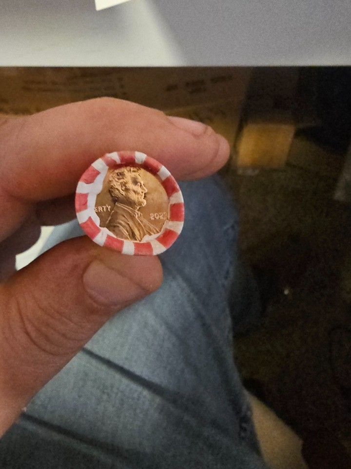 2-ROLLS -2023 P EXTRA V? PENNY LINCOLN CENTS 🔥 OBW BU RED GEM !! LOOMIS ...