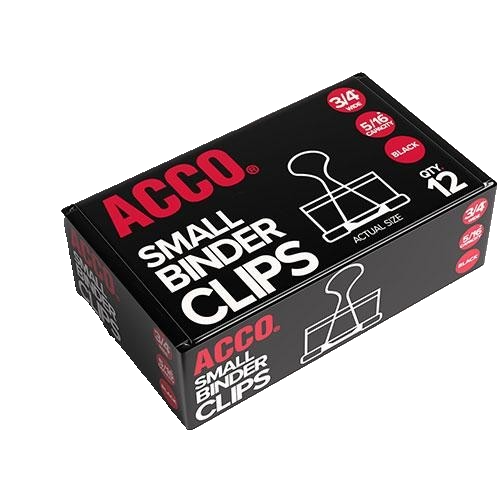 ACCO Brands Binder Clips Small Black Metal 12/Pk School Office Home ...