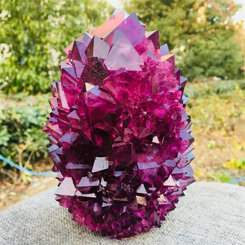 1kg+ Purple Alunite Crystallization Crystal Cluster Specimen Point ...