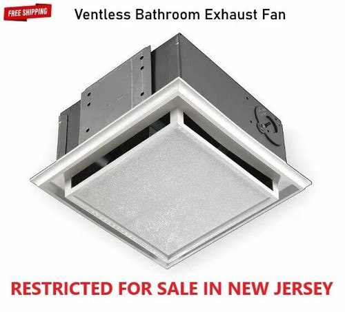 Non-Ducted Bathroom Exhaust Fan Ventless Ceiling or Wall Mount Air ...