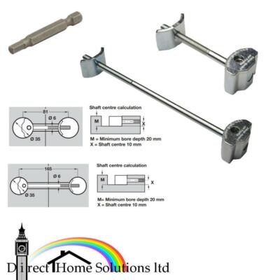 Zipbolt Zip Joining Worktop Connector 81mm / 165mm FREE Hex Bit With ...