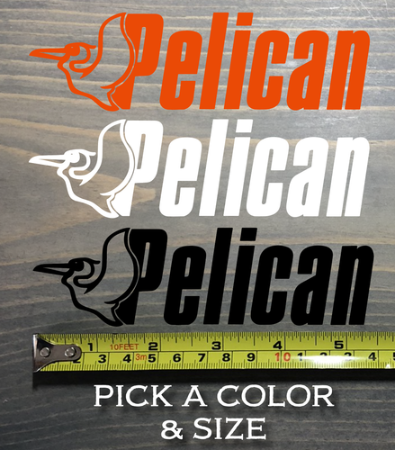 Pelican Kayaks Sticker Decal Raft Canoes Paddle SUP Helmet Fishing Surf ...