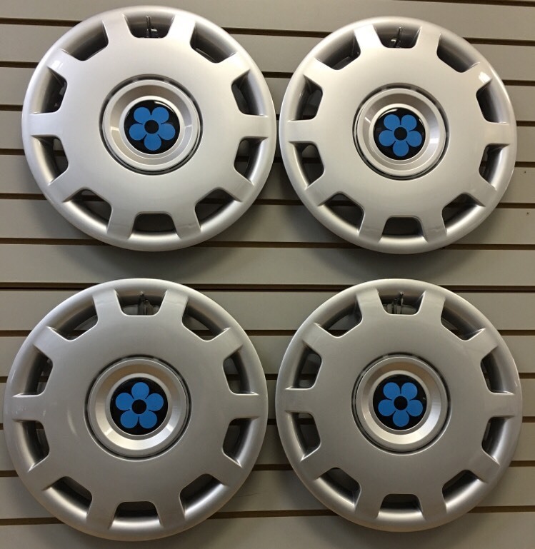 1999-2005 VW Passat Jetta Golf Blue Daisy Hubcap Wheelcover SET ...