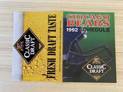 1992 Chicago Bears Pocket Football Schedule | eBay