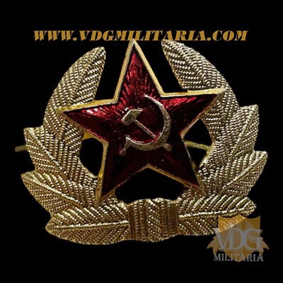 USSR Post WW2 Cold War Era Soviet Red Army Metal Cap Insignia Badge Pin ...