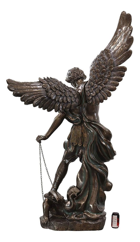 Life Sized Saint Michael The Archangel Slaying Lucifer Satan Statue 70 ...