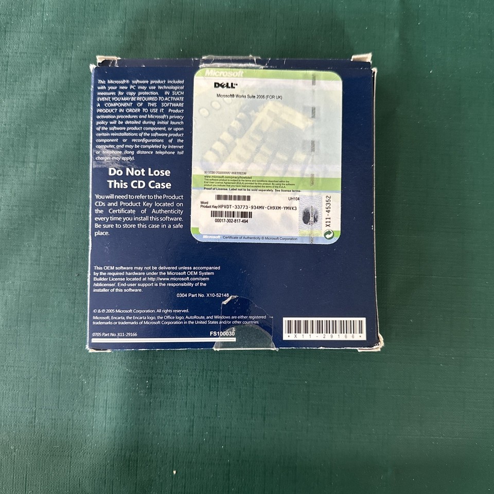 Microsoft Works Suite 2006 Software 5x discs in original box plus ...