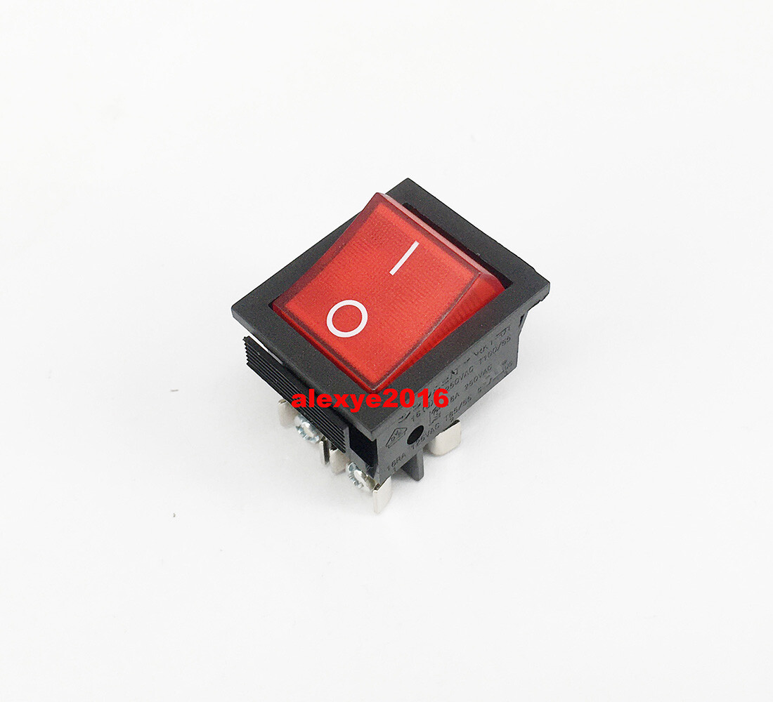 SOKEN RK1-01 Rocker Switch 4 Pins with Screws 2 Position Maintained 16A ...