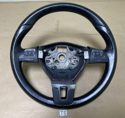 2011 - 2015 Volkswagen CC Steering Wheel Black 3-Spoke Oem 3C8419091BE ...