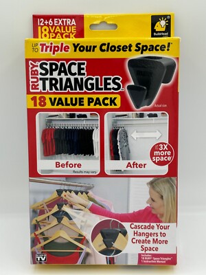 RUBY Space Triangles AS-SEEN-ON-TV, Creates Up to 3X More Closet Space ...