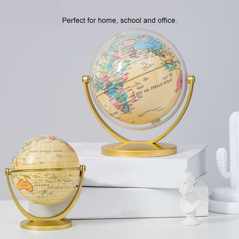 Mini World Map Globe Desktop Rotating Earth Geography Globe English ...