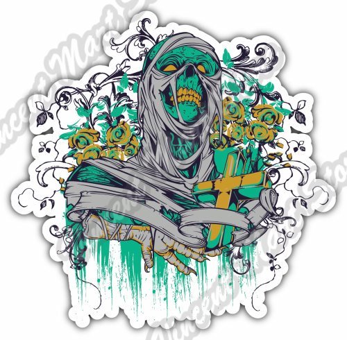 Zombie Dead Body Evil Cemetery Gift Idea Car Bumper Vinyl Sticker Decal ...