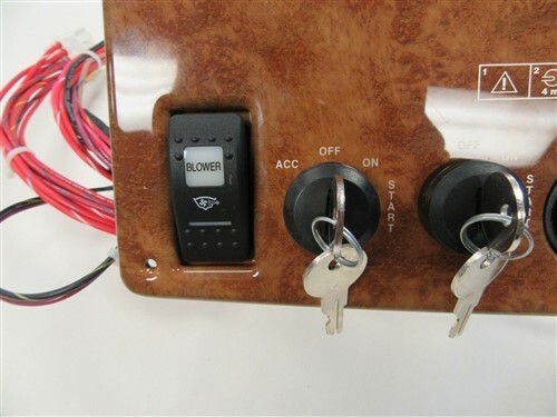 DUAL IGNITION / 12 VOLT / SWITCH PANEL WOODGRAIN 24 1/4" X 6 3/8 ...