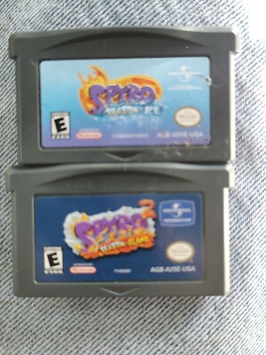 Lot of 2 Spyro Gameboy Advance Games - Spyro 2 Season flame & Spyro ...