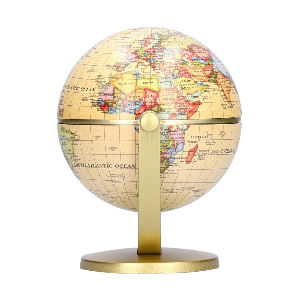 Mini World Map Globe Desktop Rotating Earth Geography Globe English ...