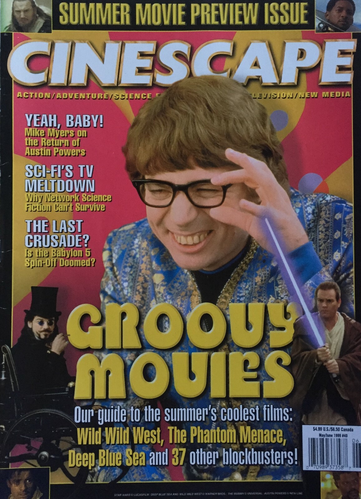 MIKE MYERS as AUSTIN POWERS 1999 CINESCAPE Magazine PHANTOM MENACE TONY ...