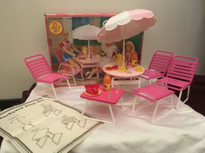 VINTAGE BARBIE BACKYARD PLAY PATIO SET - 100% Complete | eBay