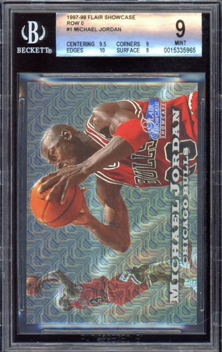 1997-98 Fleer Flair Showcase Michael Jordan Row 0 #'D /250 BGS 9 W/10 ...