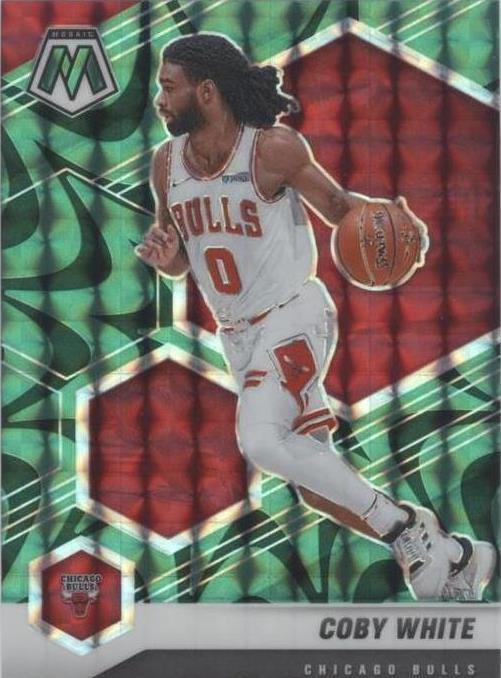 2020-21 Panini Mosaic - Coby White #34 Reactive Green Prizm for sale ...