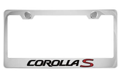 Toyota Corolla S Chrome License Plate Frame | Universal Fitment | 1 ...