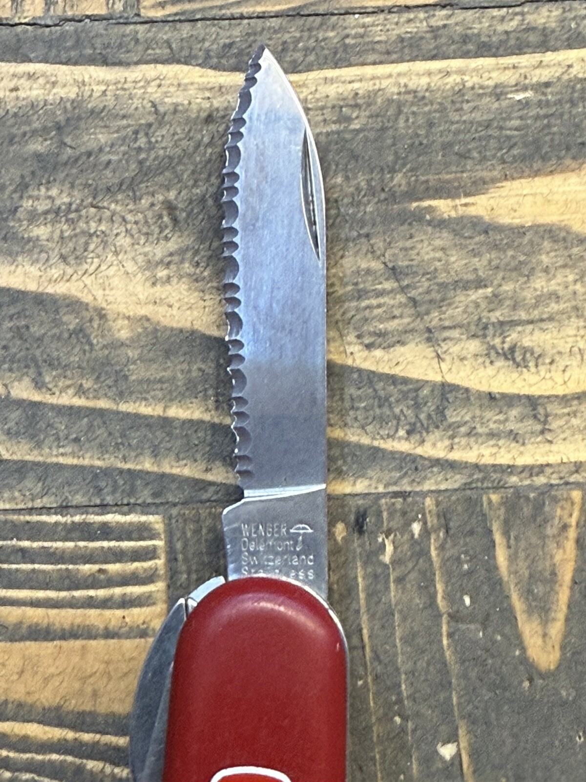 Wenger Master Pocket Knife Swiss Army Serrated Locking Lock Champ Used ...