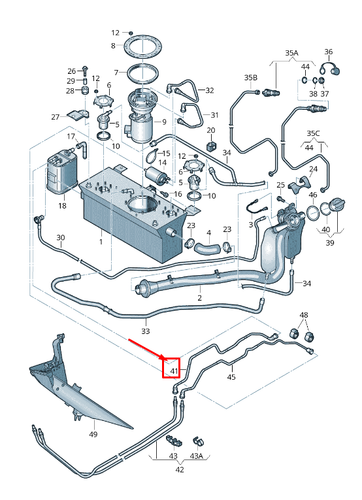 NEW VW CADDY IV SA MK6 ENGINE BREATHER LINE 2K3201160 NO IMPORT DUTIES ...