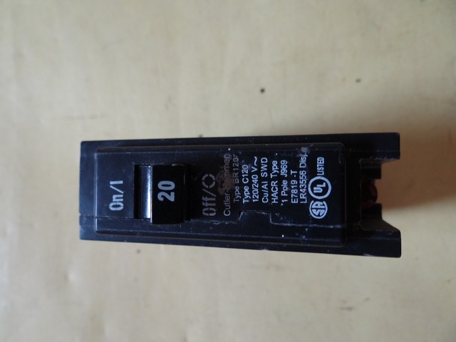 Cutler Hammer 20 Amp 1 Pole Circuit Breaker J969 for sale online | eBay