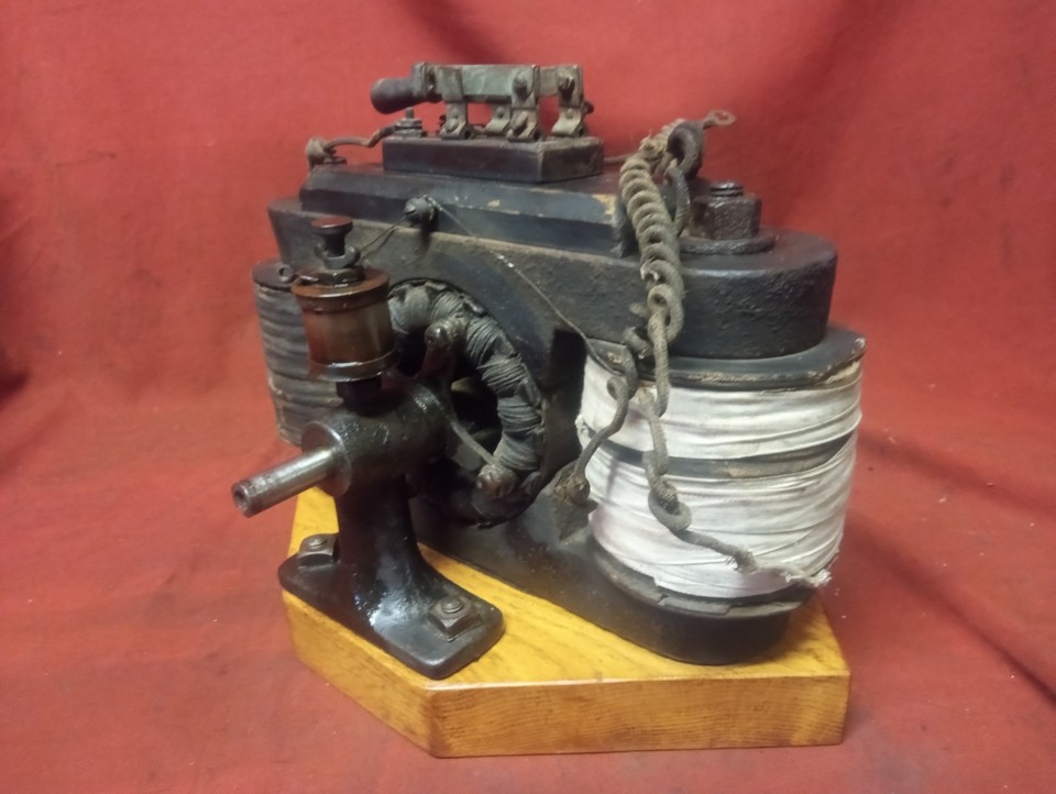 Early Antique 1890's Bipolar Electric Motor Dynamo With Powell Glass ...