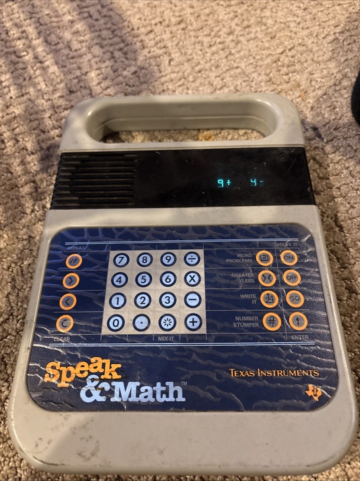 Vintage 1980 Texas Instruments Speak & Math Learning Toy Electronic ...