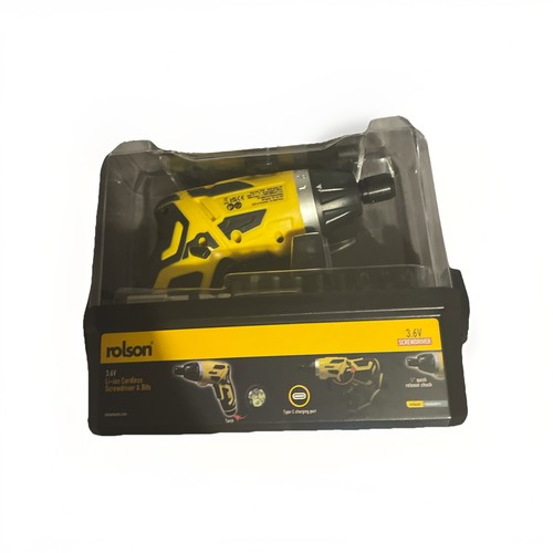 ROLSON Li-ion Cordless Screwdriver with 48 Bits 2000mAh LED Work Light ...