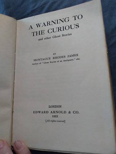 Ghost M. R. James A Warning to the Curious & Other Ghost Stories 1925 ...