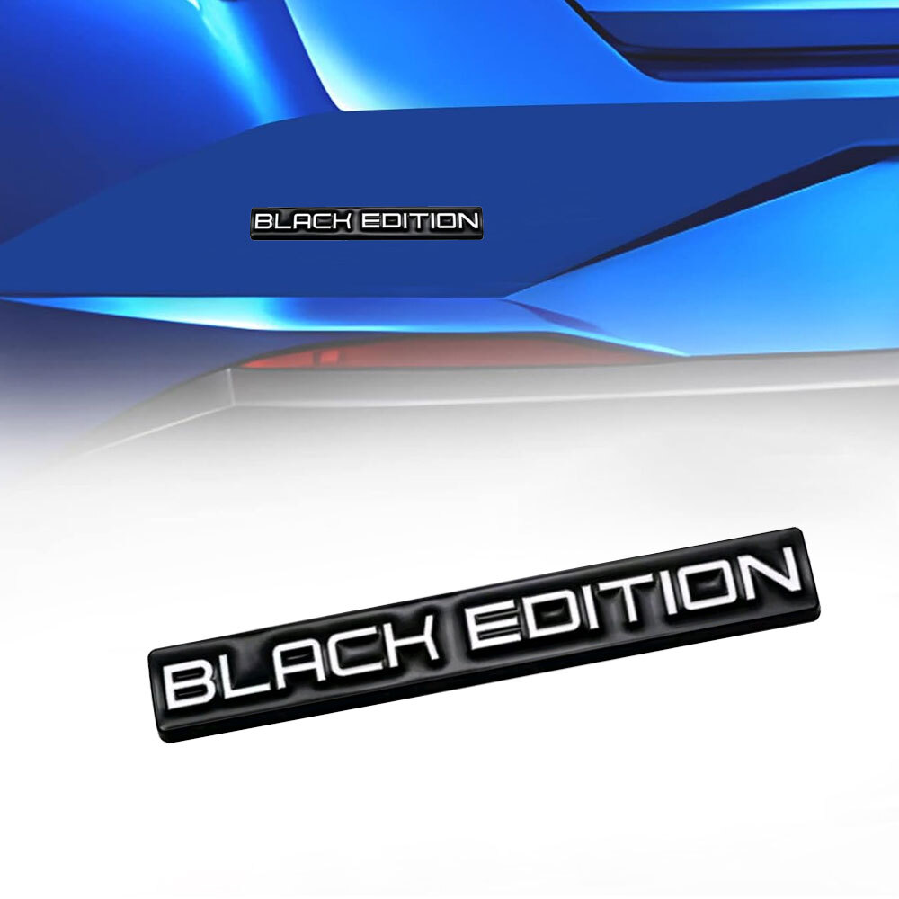 1pc 3D Black Edition Metal Emblem Rear Trunk Badge Fender Sticker Car ...