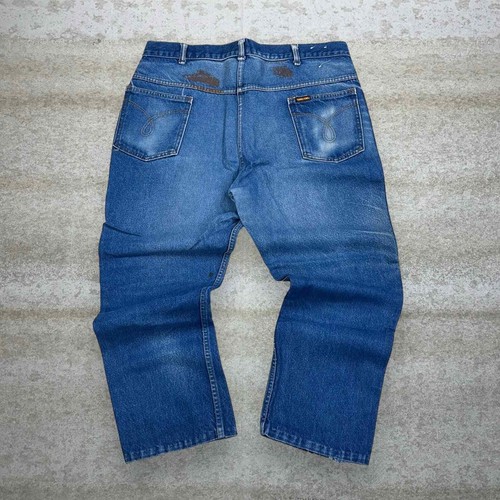 True Vintage Saddle King Jeans Mens 38x26 Medium Wash Denim Work Wear ...