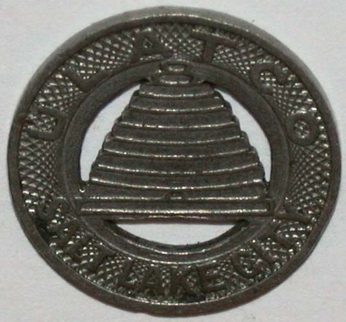 Vintage metal token ULATCO Salt Lake City beehive design Good For One ...